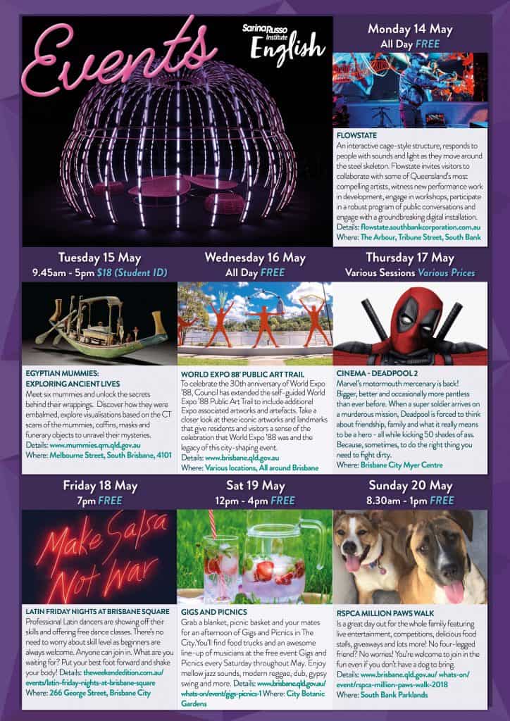 May Events Calendar - SRI English